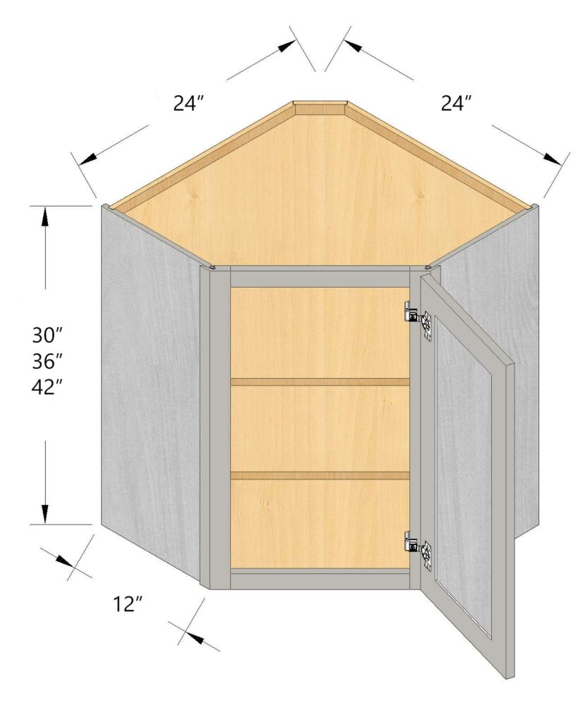 Wall Diagonal Corner Cabinets – Signature Cabinetry